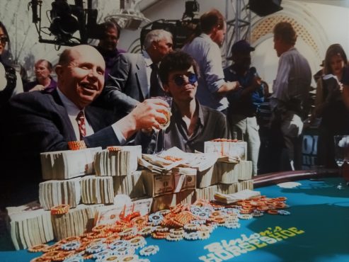 Jack Binion and Stu Ungar 1997 Photo by Nolan Dalla - Nolan Dalla